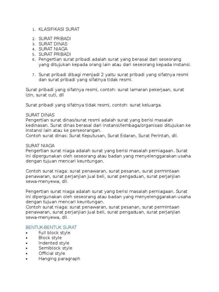 Contoh Surat Lamaran Kerja Dengan Full Block Style Surat Lamaran 