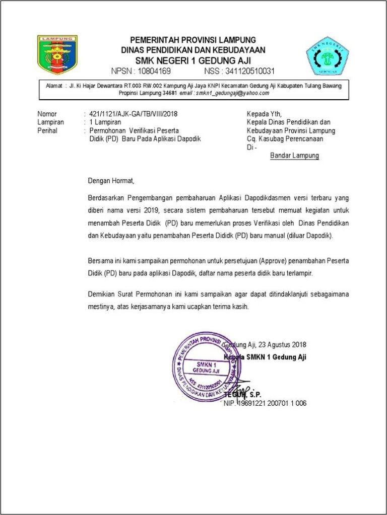 Surat permohonan – Page 489 – Desain Contoh Surat