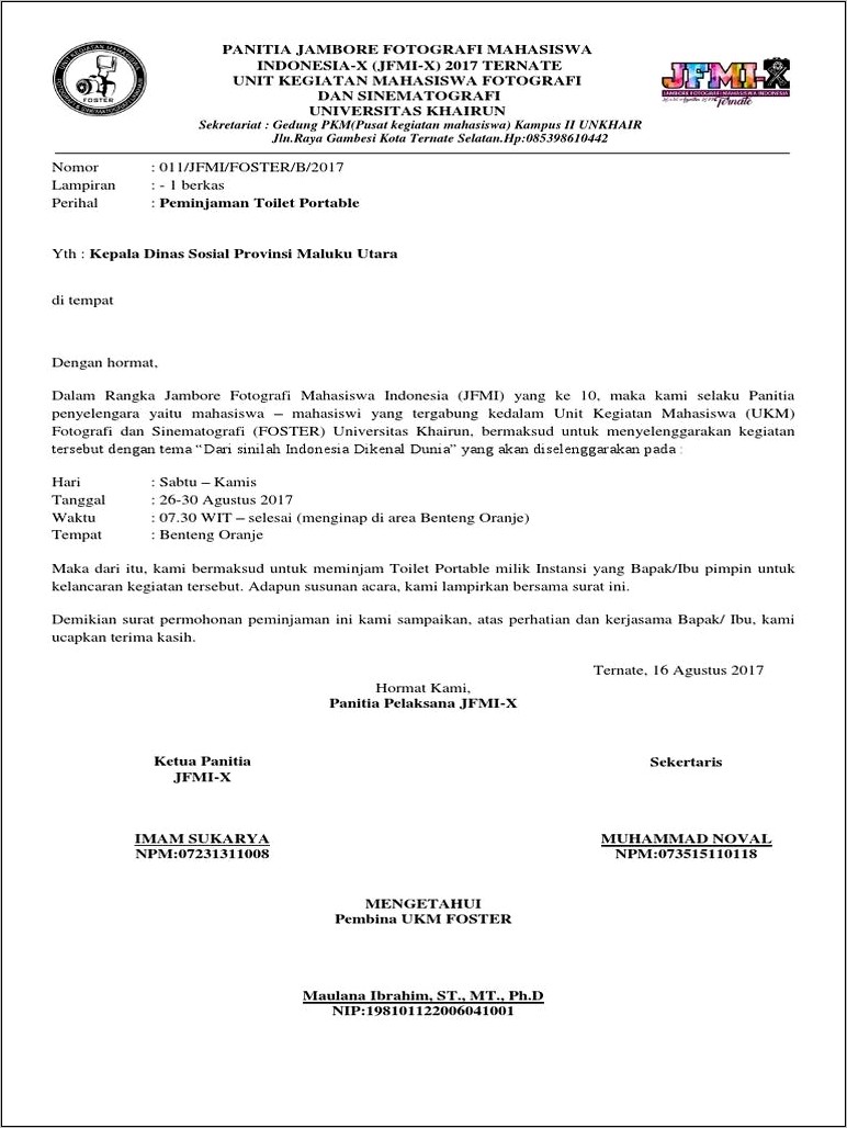 Contoh Surat Permohonan Bantuan Dana Pembangunan Toilet - Surat ... Contoh Surat Permohonan Bantuan Dana Pembangunan Toilet - Surat ...