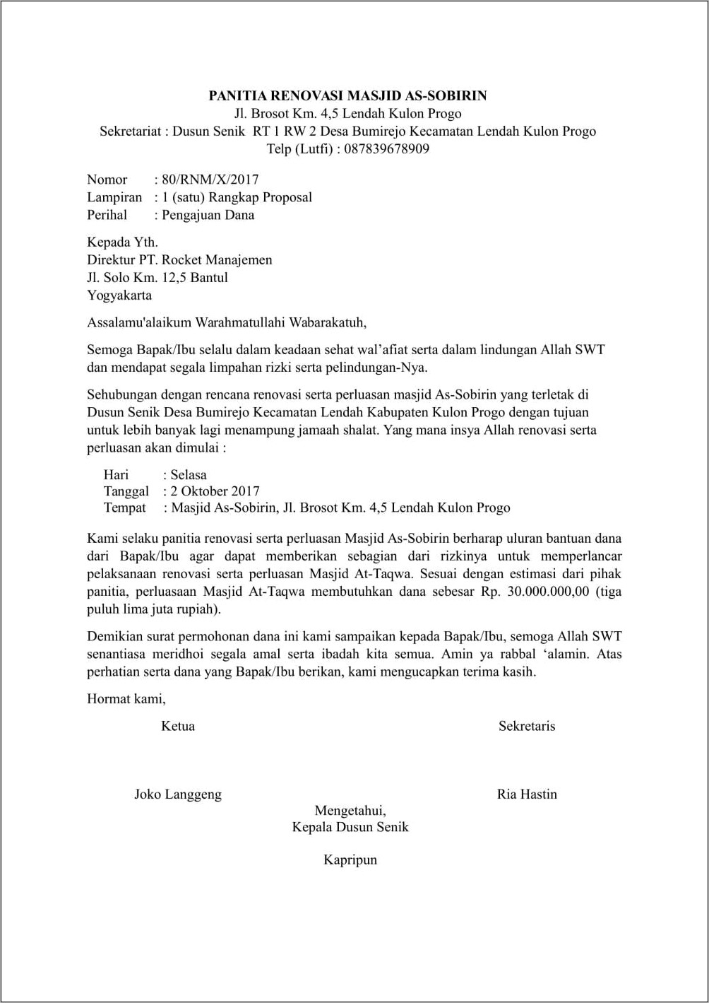 Contoh Surat Permohonan Rab - Surat Lamaran Kerja : Desain Contoh Surat ...